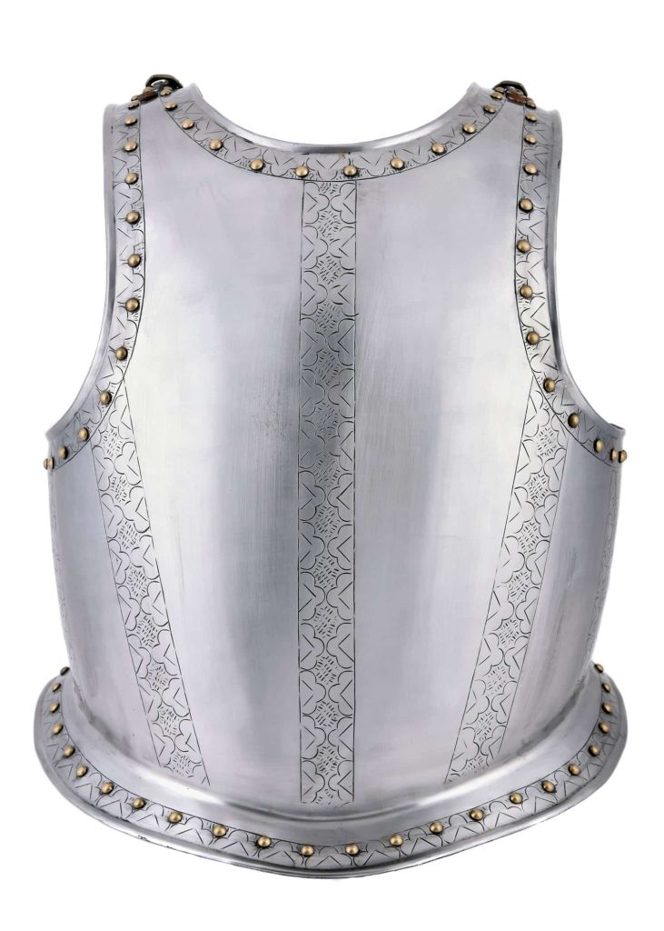 Plastron médiéval avec gravures en acier : Armure médiévale